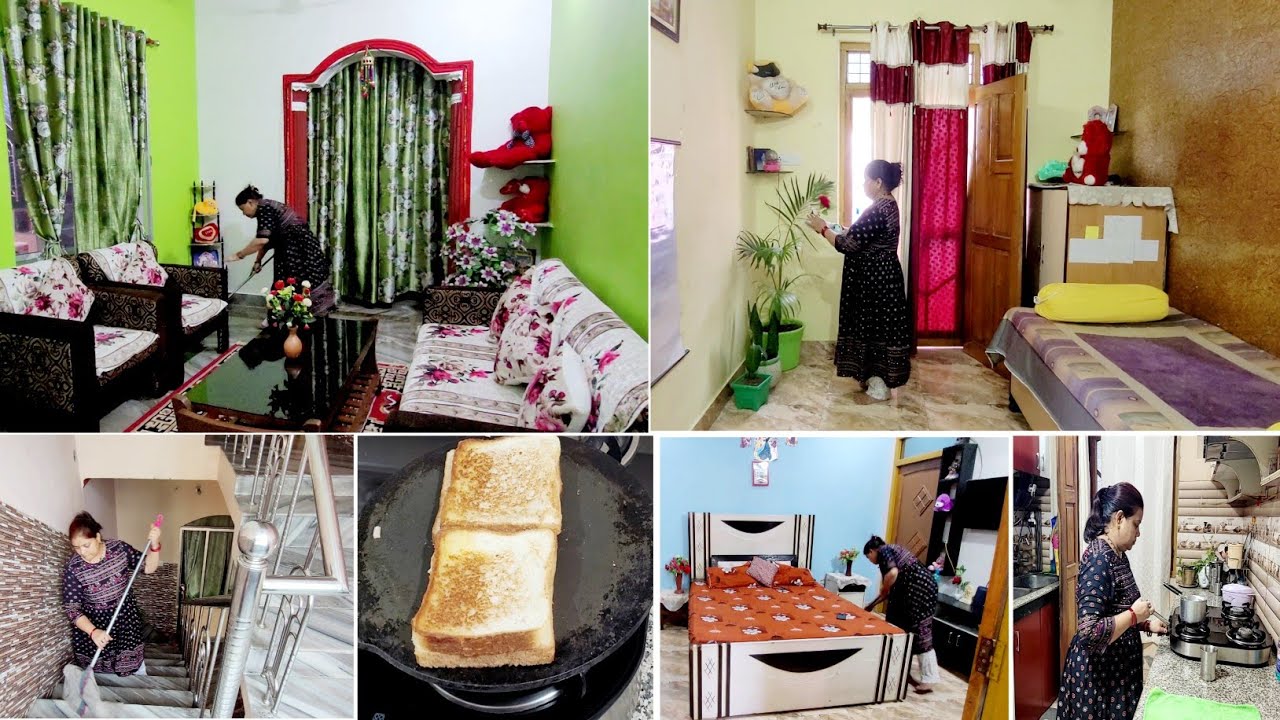 🌄60 Minutes Daily Morning Home Cleaning Vlog/How I Cleane My House ...