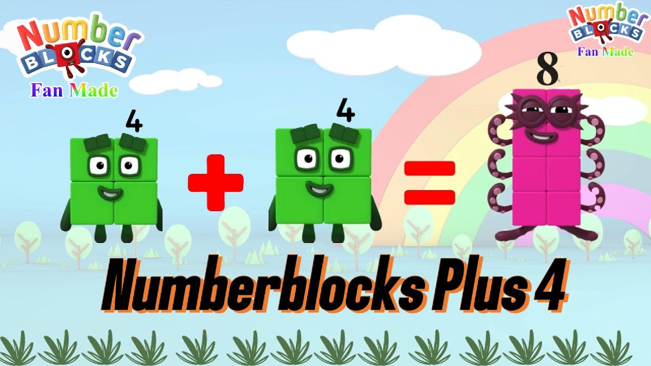 Numberblocks Plus 4 | Numberblocks Fan Made | Kids Learning Video - YouTube
