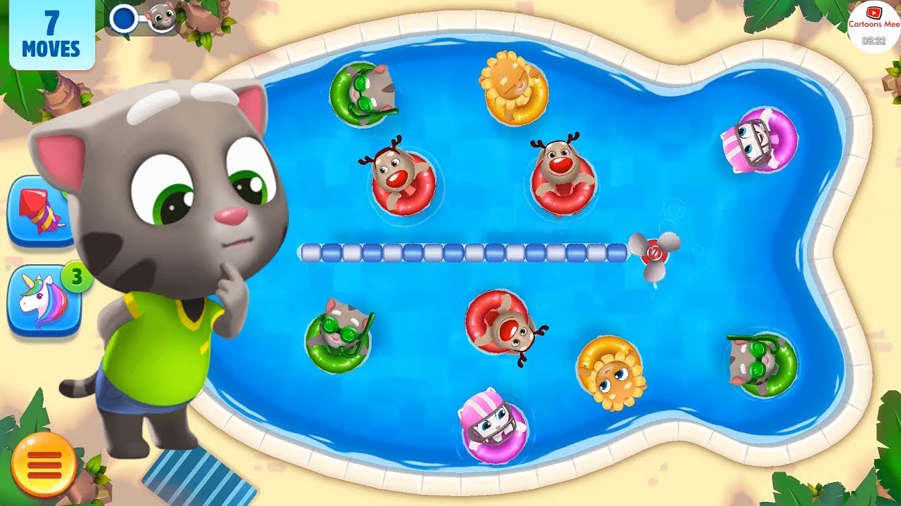 Talking Tom Pool 2017 Pirate Cove Gameplay - Level 54 - 60 Completed ...