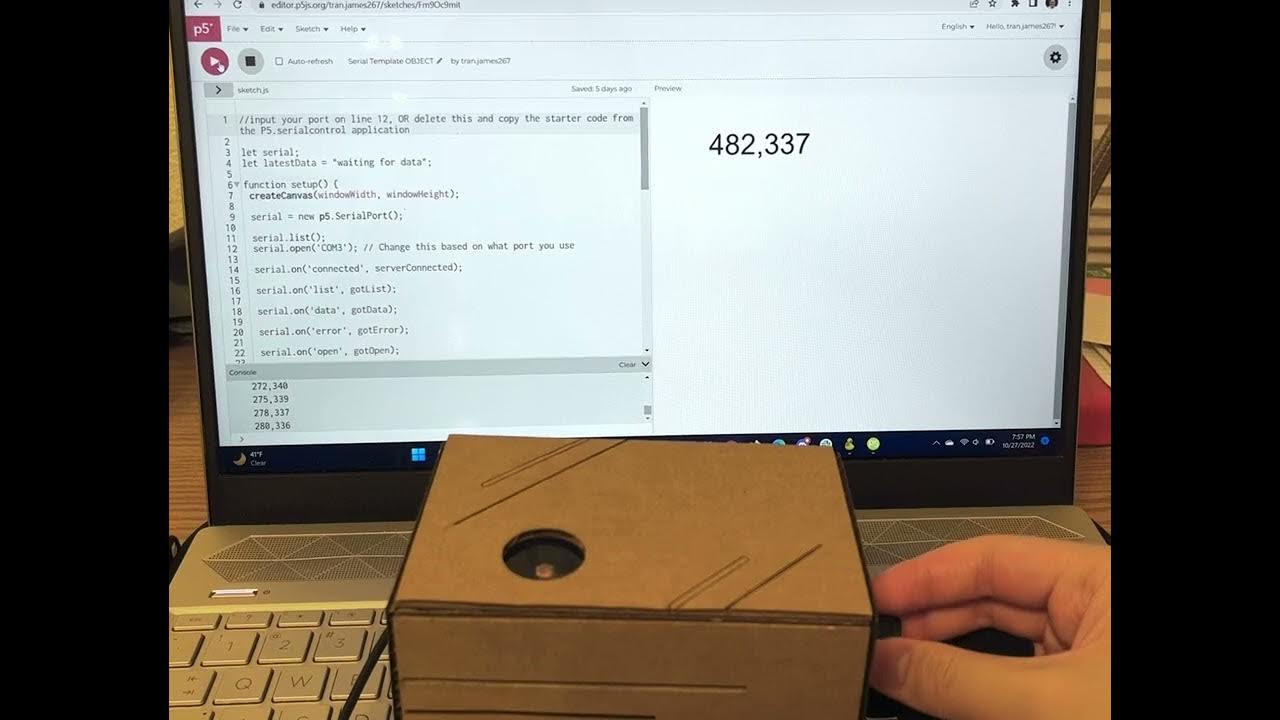 Arduino To P5js Serial Communication Test Youtube