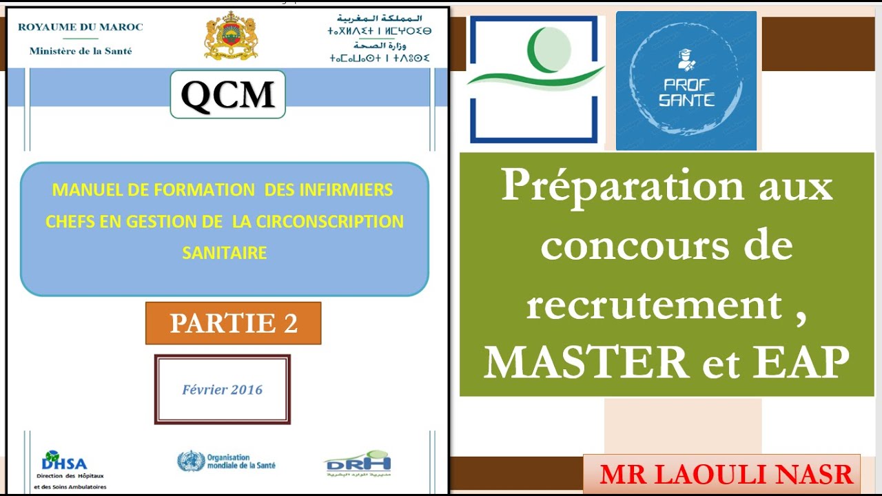 PARTIE 2 QCM SUR MANUEL DE FORMATION DES INFIRMIERS CHEFS EN GESTION DE ...