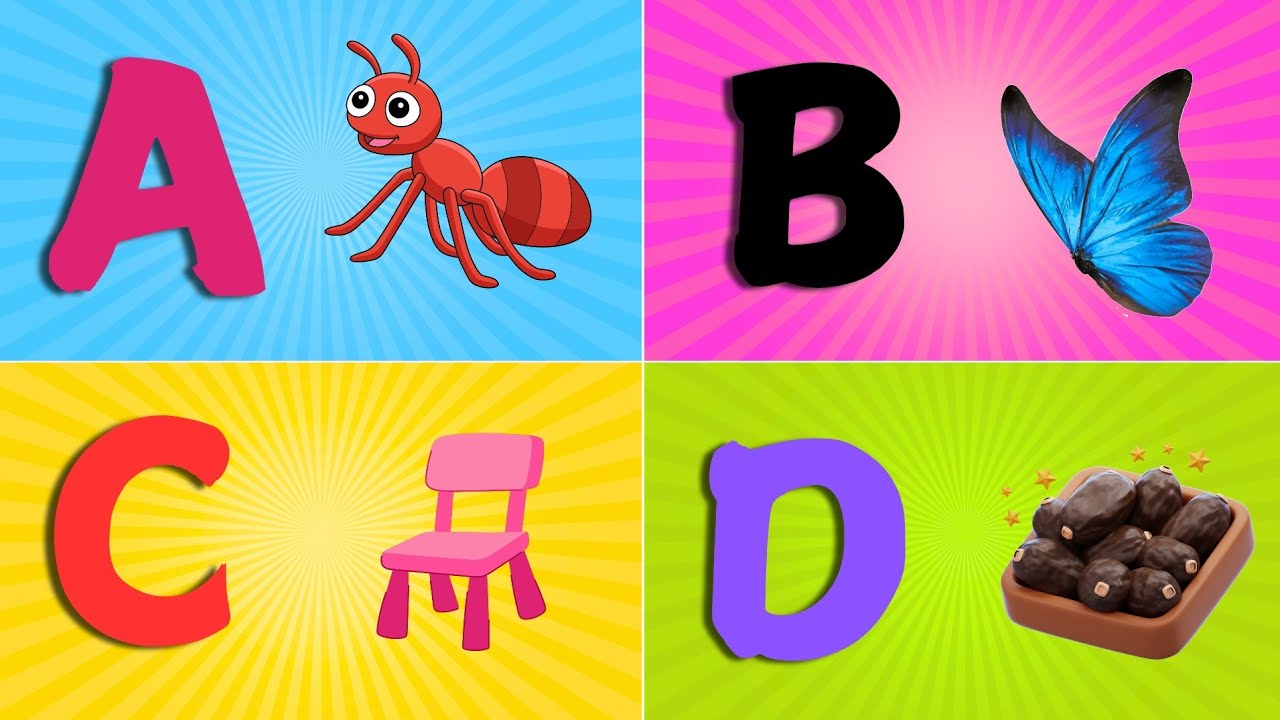Fun Alphabet Learning for Kids | Easy A to Z Examples |A for apple ...