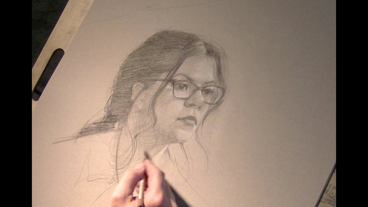 Toned Paper Portrait Drawing Demo (Time Lapse Version) - YouTube