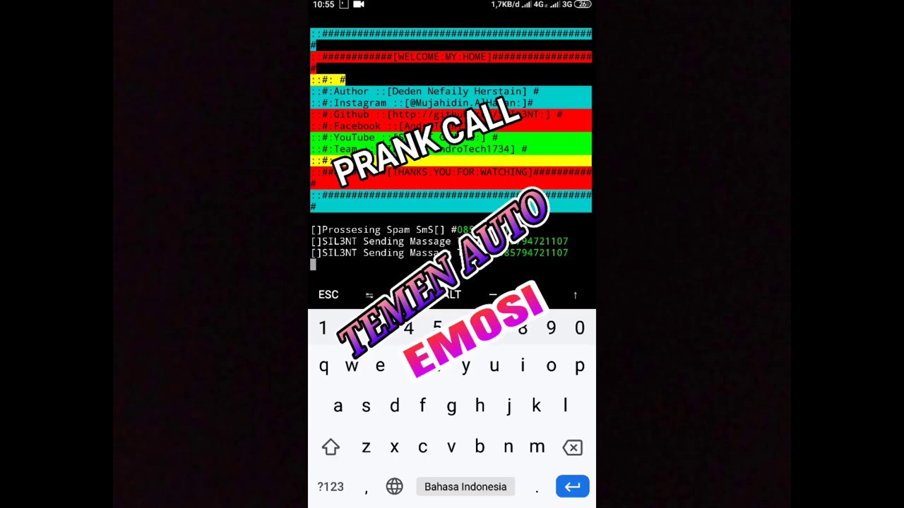 cara spam call via termux - YouTube