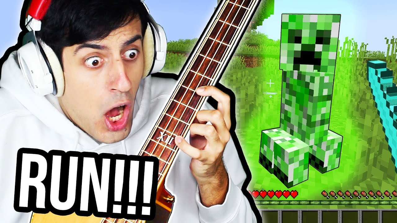 I Played Minecraft Using ONLY a Bass - YouTube