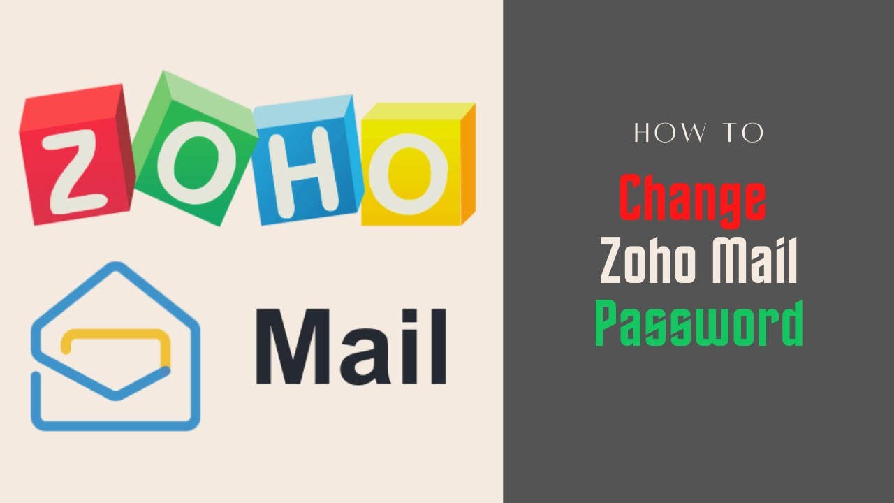 How To Change Zoho Mail Password - YouTube