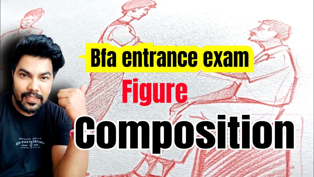 Composition drawing tutorial for beginners || bfa entrance exam ...