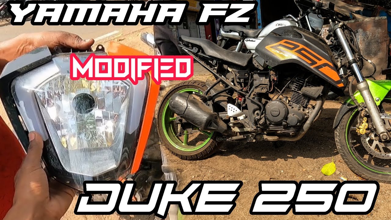 YAMAHA FZ MODIFIED INTO DUKE 250 😍 ⚡heavy Modifications ⚠️ - YouTube