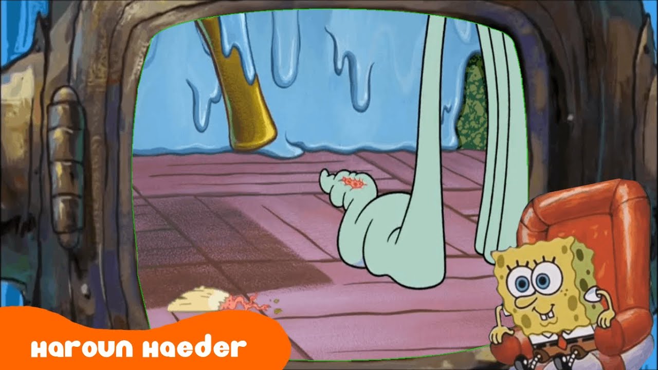 SpongeBob Watches House Fancy Toenail Scene on TV - YouTube