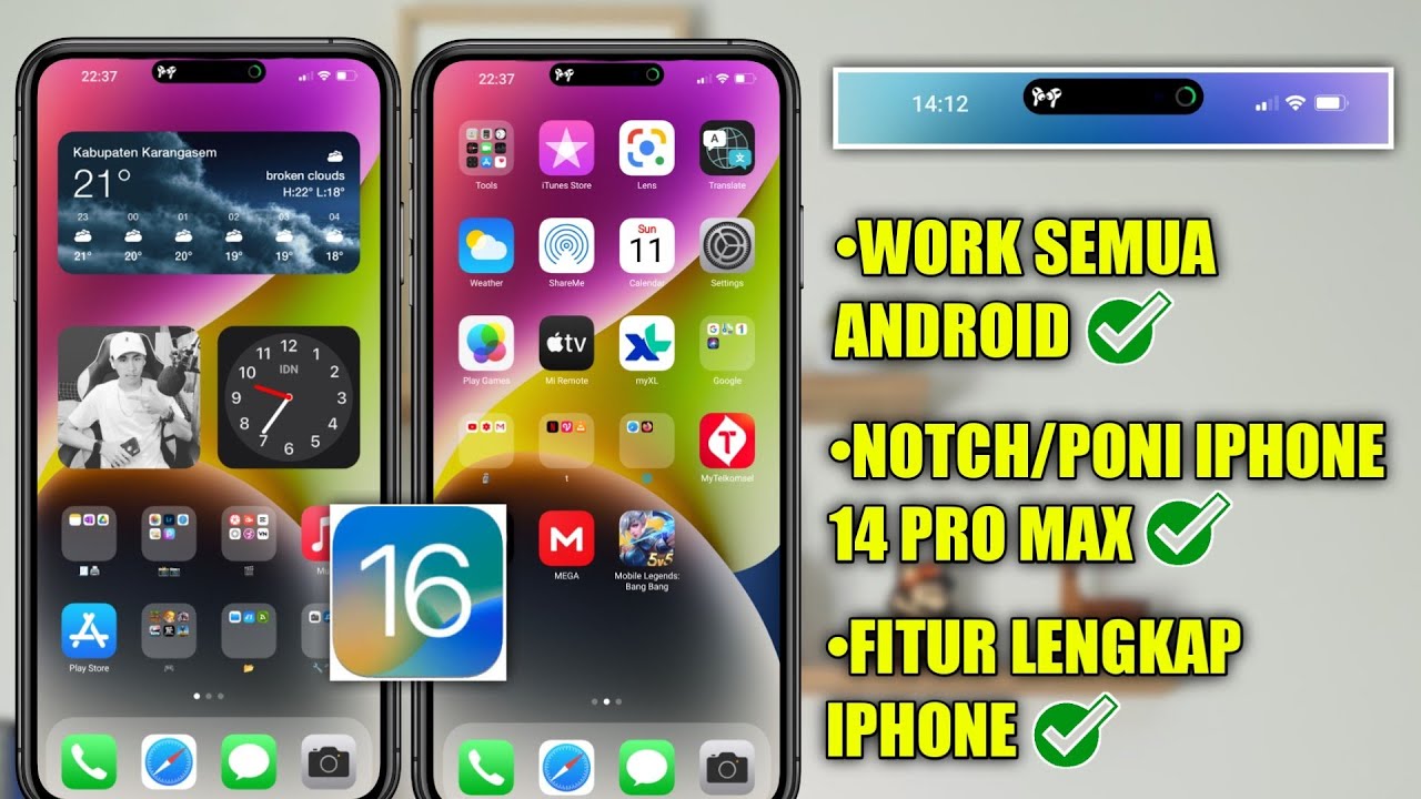 CARA UBAH SEMUA TIPE ANDROID MENJADI IPHONE 14 PRO MAX - YouTube