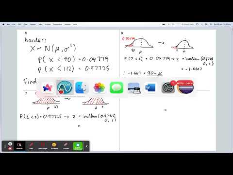 Normal distribution - finding mu AND sigma.webm - YouTube