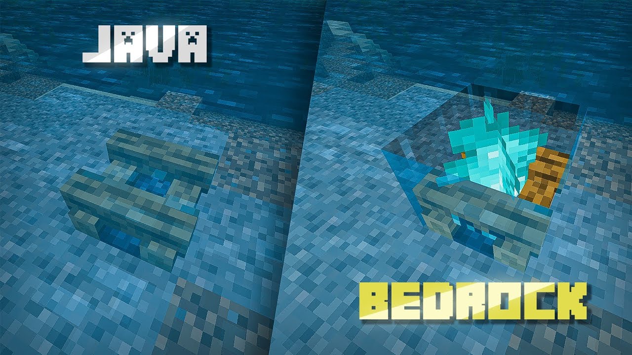 ខ្វេសមកអស់ហើយ Minecraft Bedrock Vs Java - YouTube