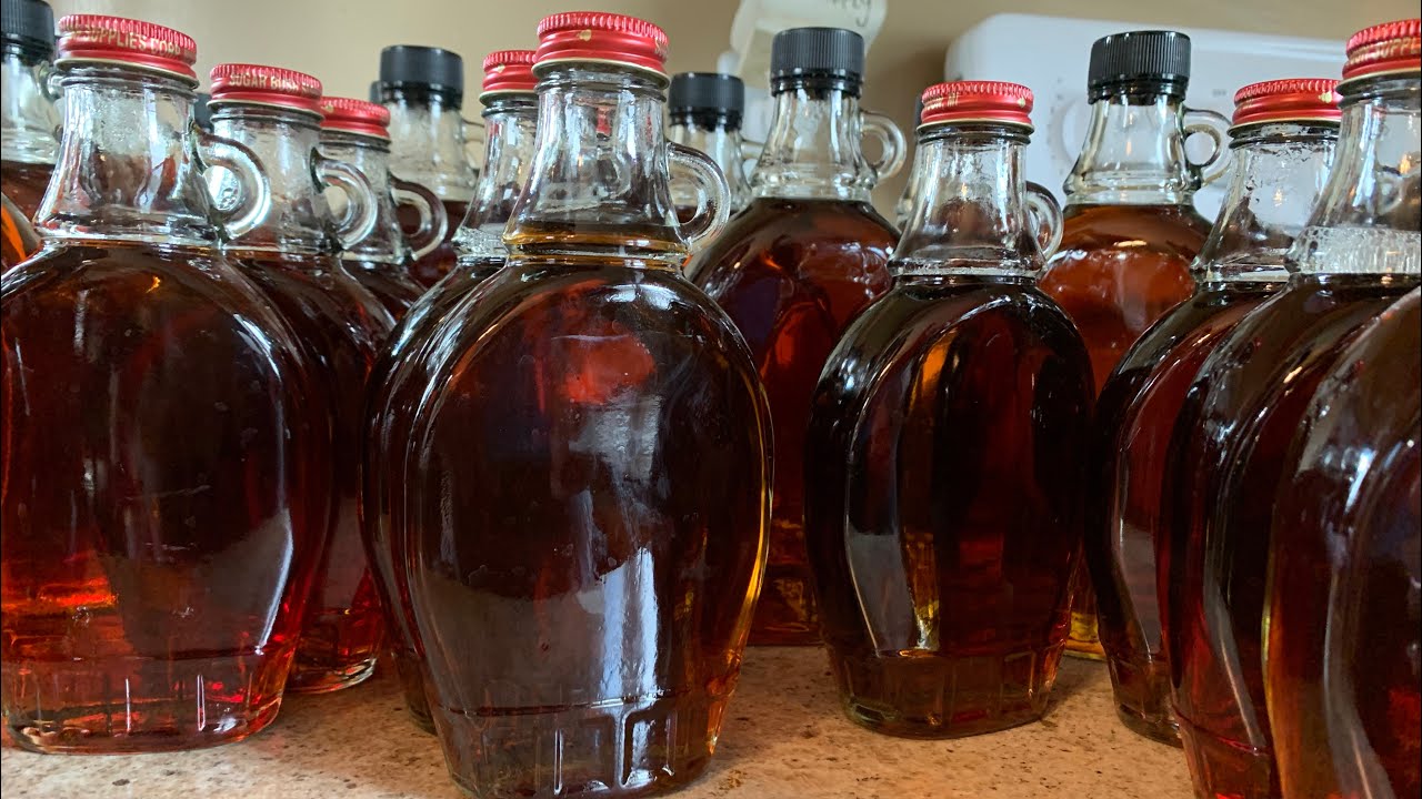How we bottle our maple syrup and where we get our supplies! - YouTube