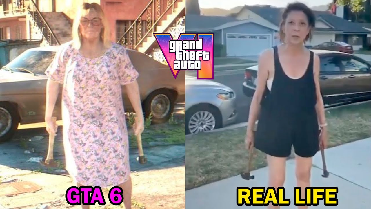 GTA 6 TRAILER vs REAL LIFE - YouTube