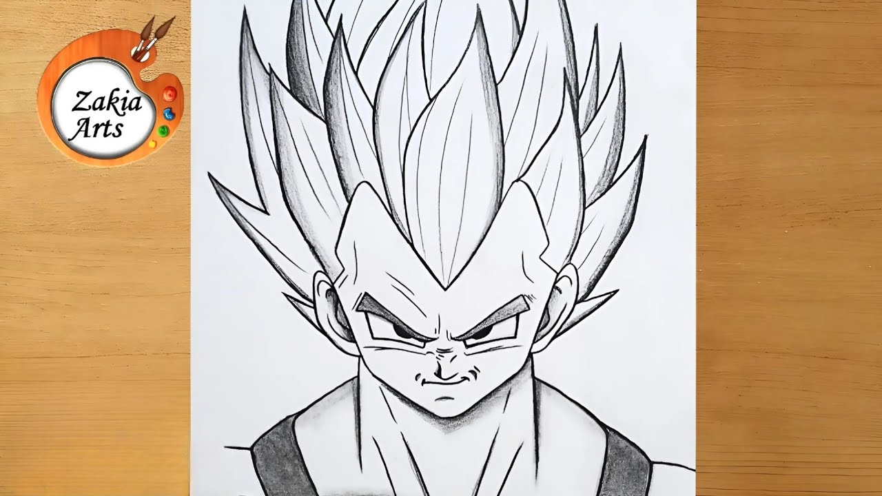 how to draw Vegeta - Vegeta step by step || Easy For Beginners Tutorial ...