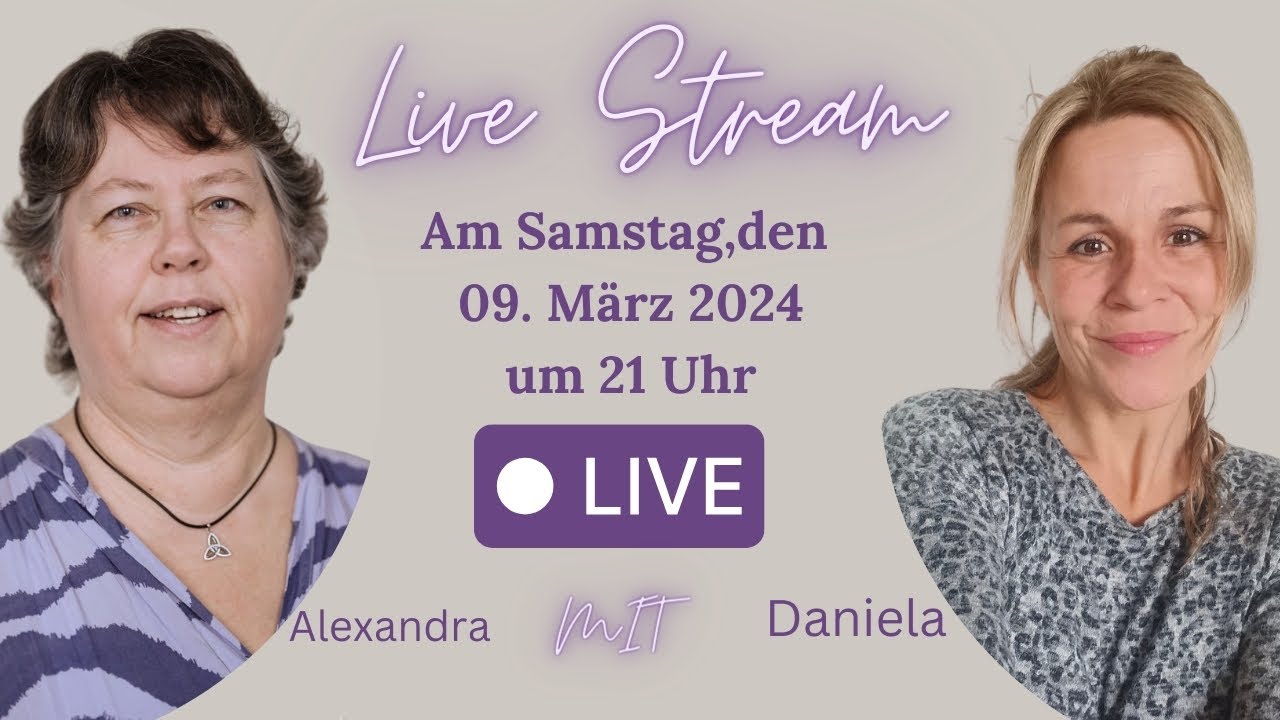 Vorankündigung zum Live Gespräch mit Daniela am Samstag um 21 Uhr - YouTube