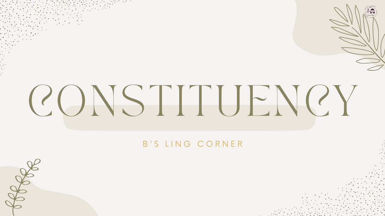 Constituency || Syntax || B's Ling Corner - YouTube