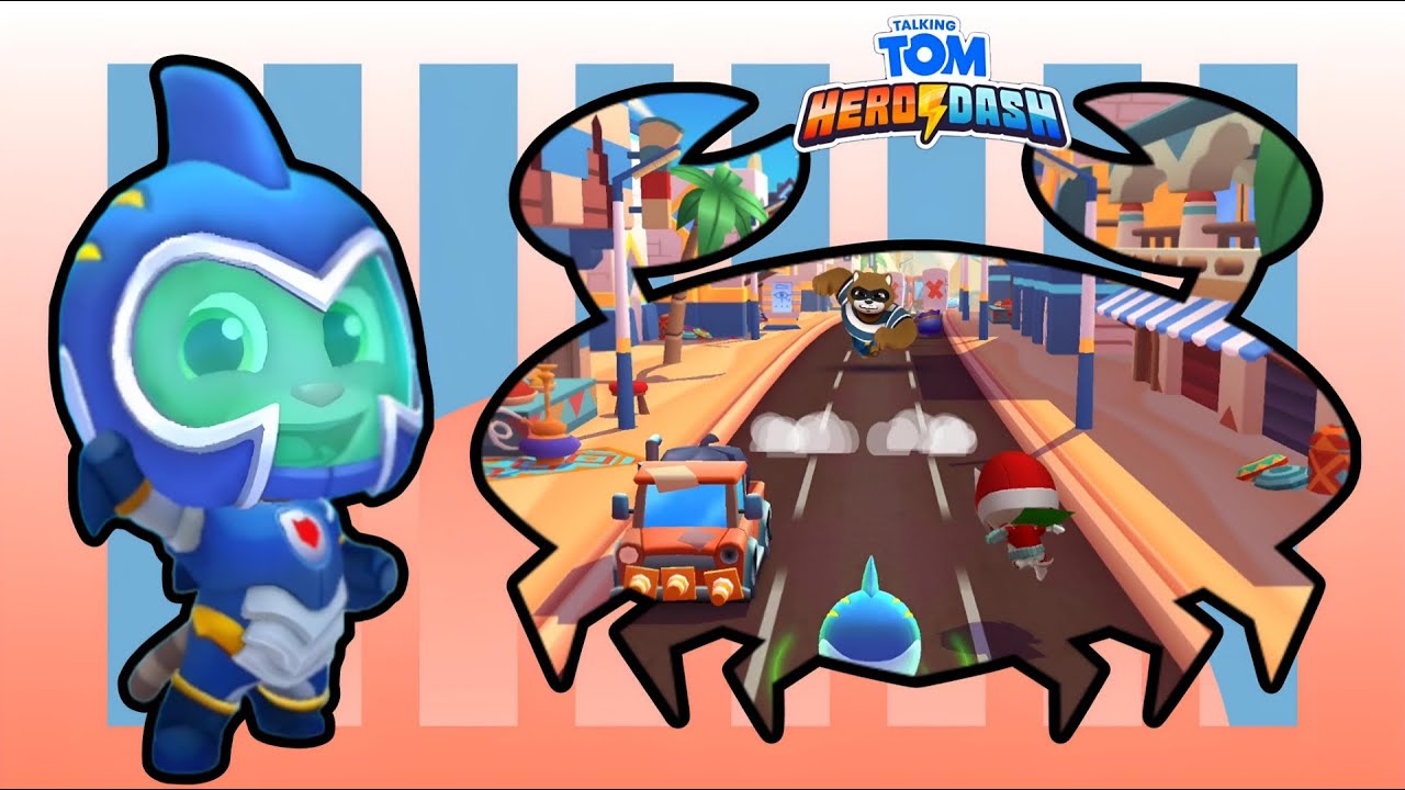 Talking Tom Hero Dash - Tom - Full screen - Gameplay, Android - LILU ...