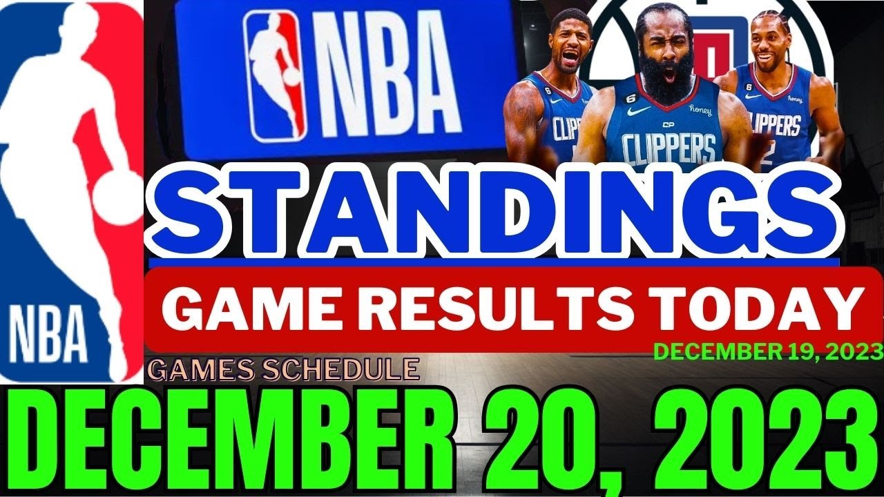 nba standings today December 19, 2023 | NBA Game results | NBA Schedule ...