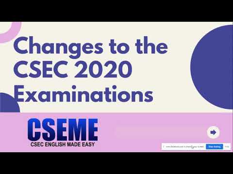 Changes to the CSEC 2020 Exam - YouTube