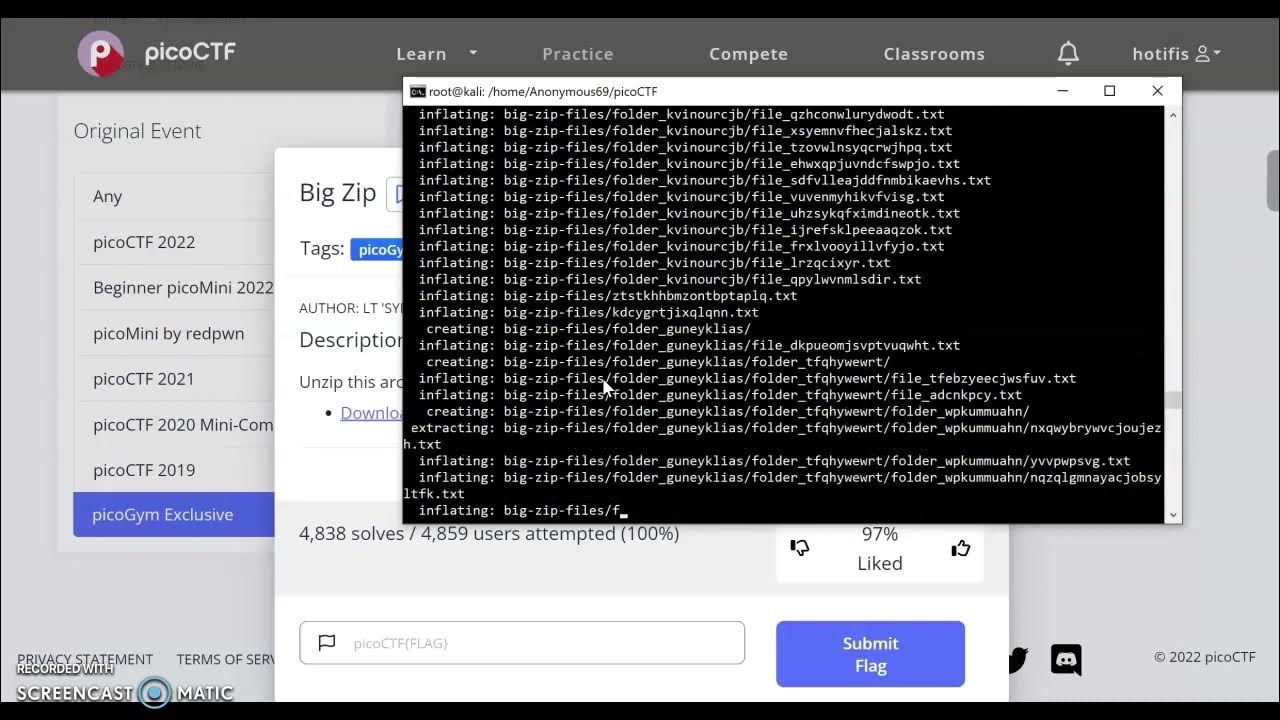 Big Zip | picoCTF - YouTube