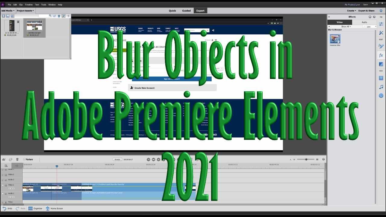 How to Blur Objects in Adobe Premiere Elements 2021 - YouTube