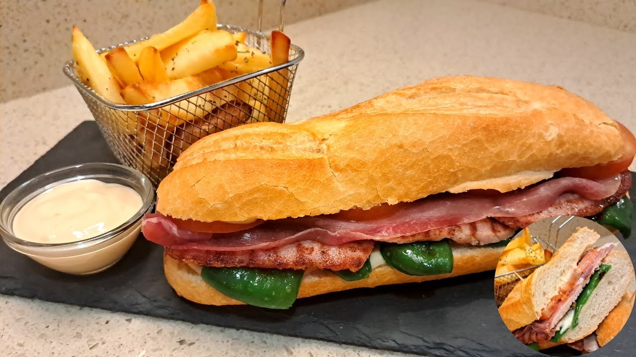 BOCADILLO de LOMO con PIMIENTOS VERDES y JAMÓN SERRANO | Un CLÁSICO con ...