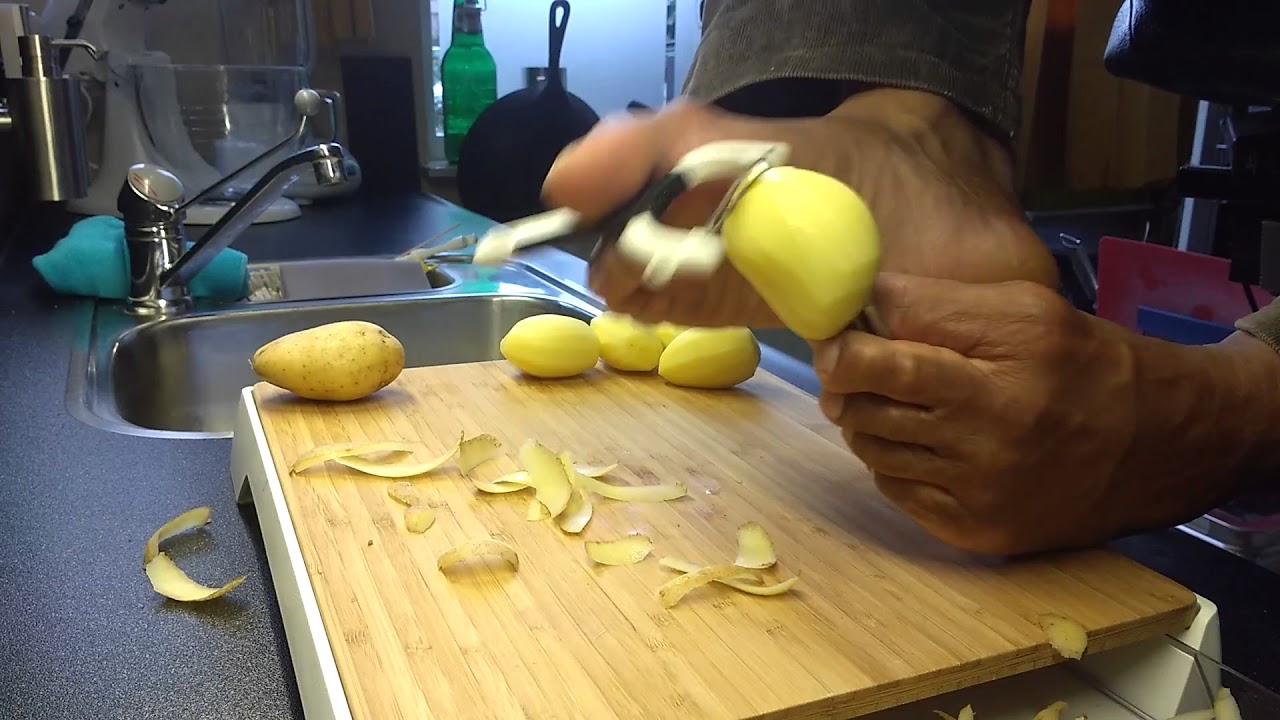 potato peeling - YouTube
