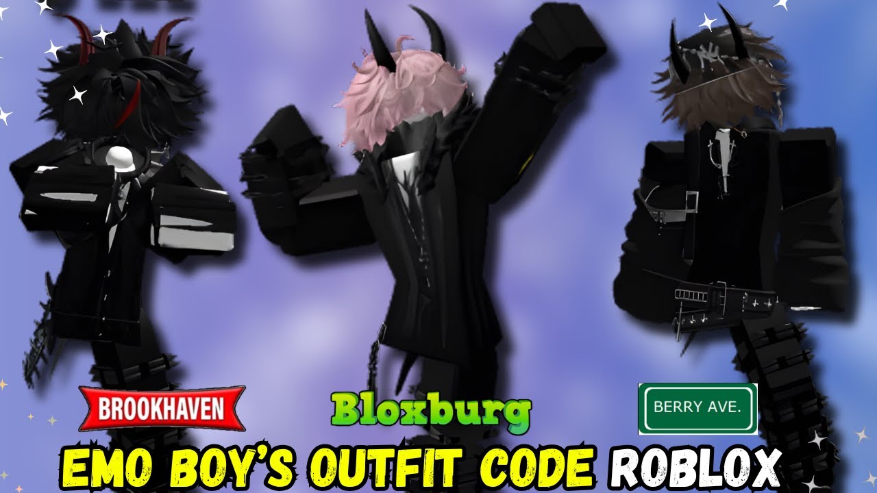 OUTFIT EMO SIMPLE For Boy In Brookhaven ID/CODES - Roblox Part 3 - YouTube