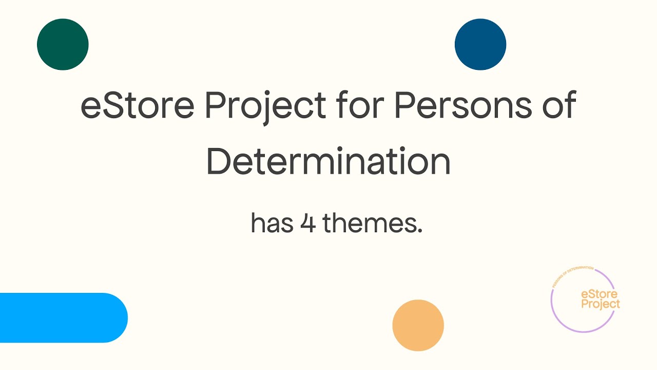 eStore Project - How to shop at the eStore Project for Persons of ...