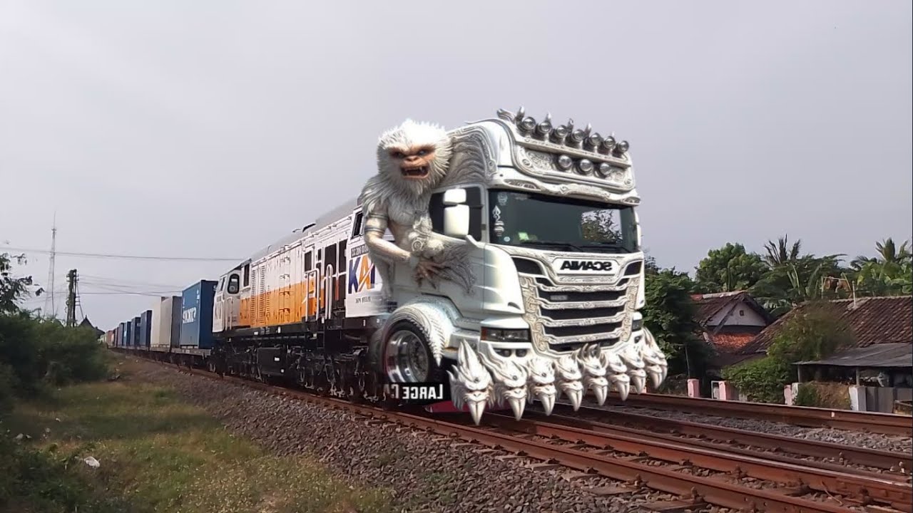 KERETA API KEPALA HANOMAN GAGAH GAIS - YouTube