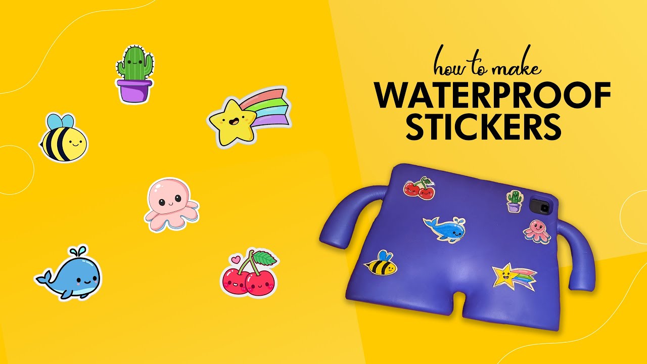 How to make waterproof stickers | DIY Stickers - Step by Step - YouTube