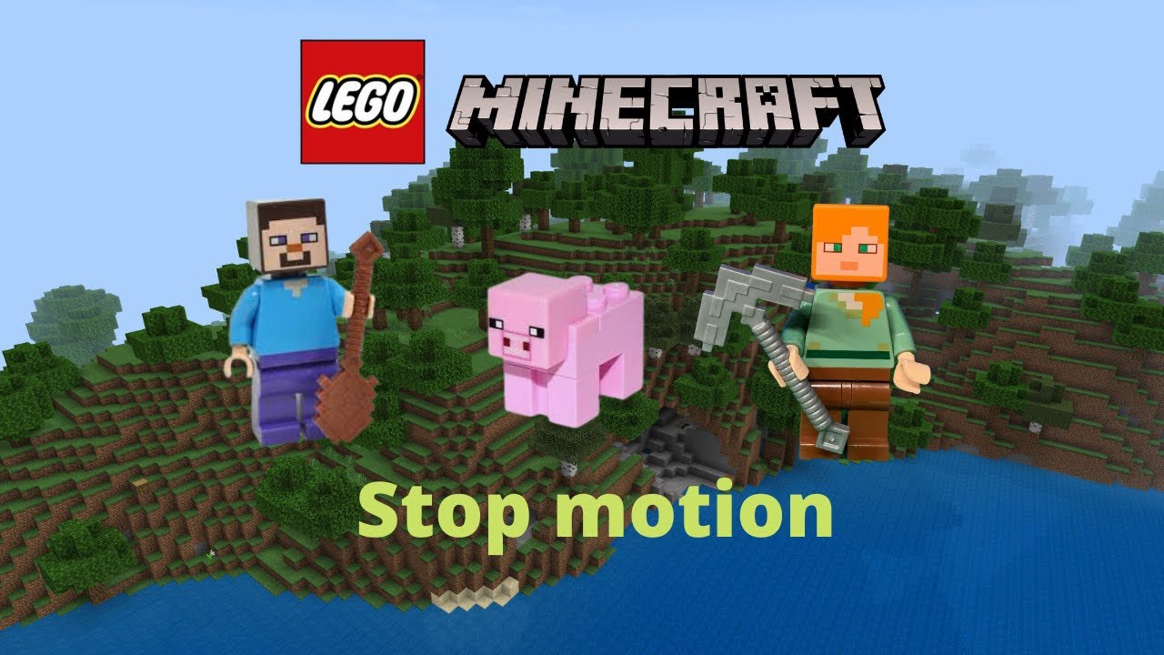 Lego Minecraft Steve And Alex Build An Epic House Stop Motion! - YouTube