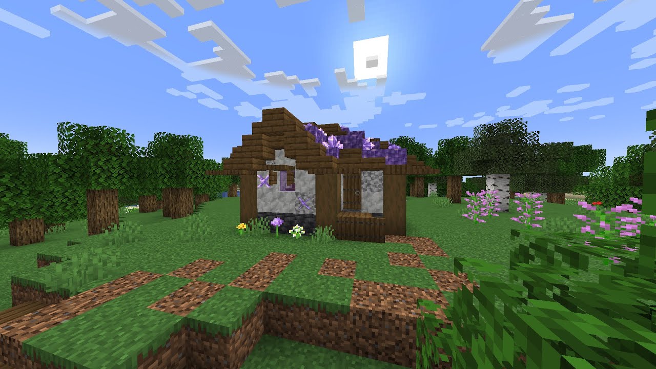 Minecraft | How To Build a Amethyst Cottage - YouTube