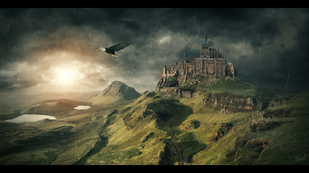 Castle - Making of (Photoshop) - YouTube