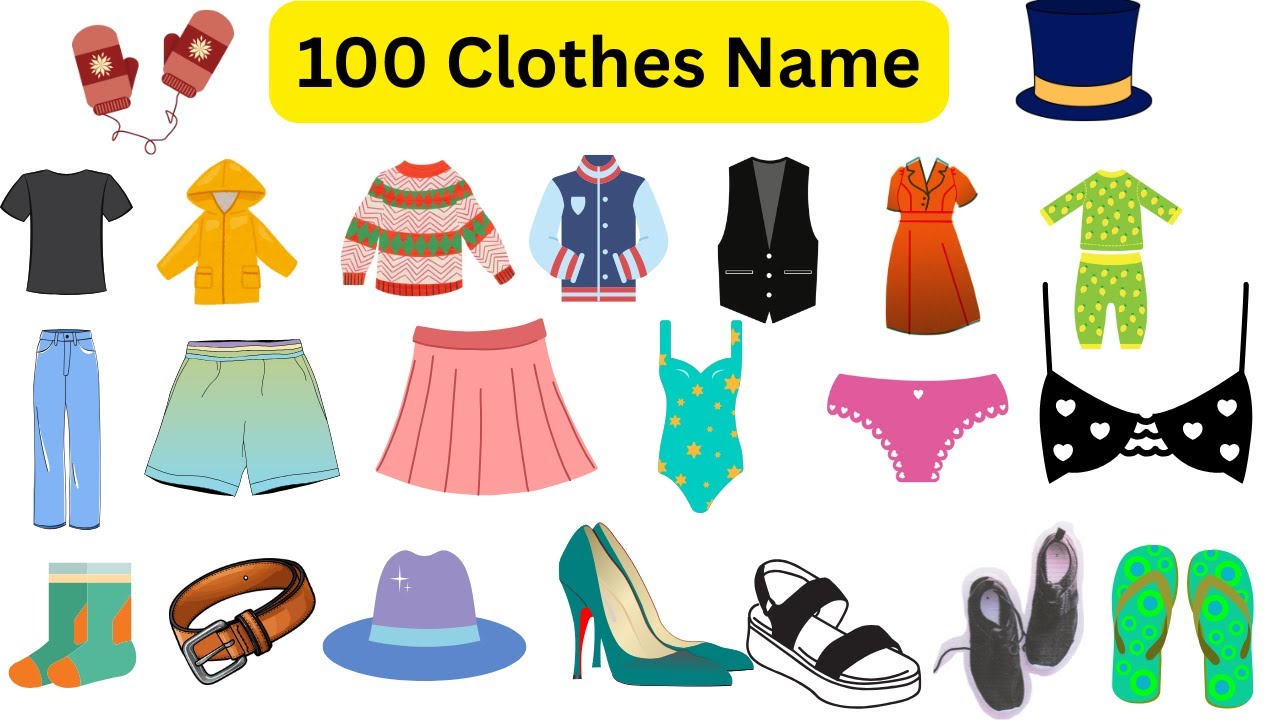 Clothes Vocabulary l 100 Clothes Name in English with Pictures ll ...