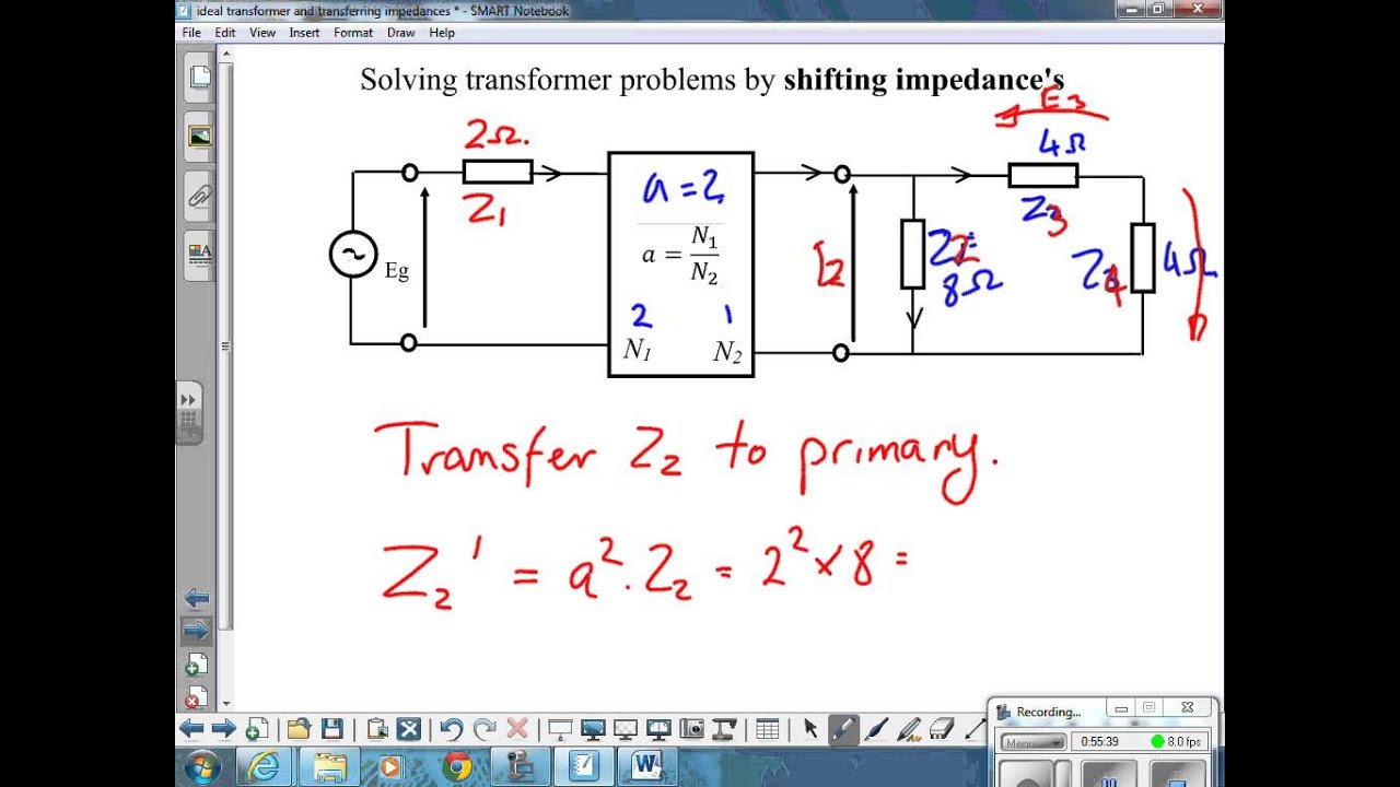 March13th Week 5 Ideal transformer and transferring impedances - YouTube