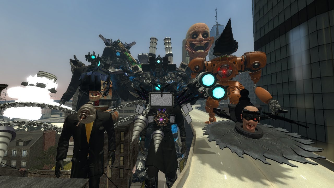 Skibidi Professor and Butcher vs Titan Tvman, Drillman and Cameraman In ...