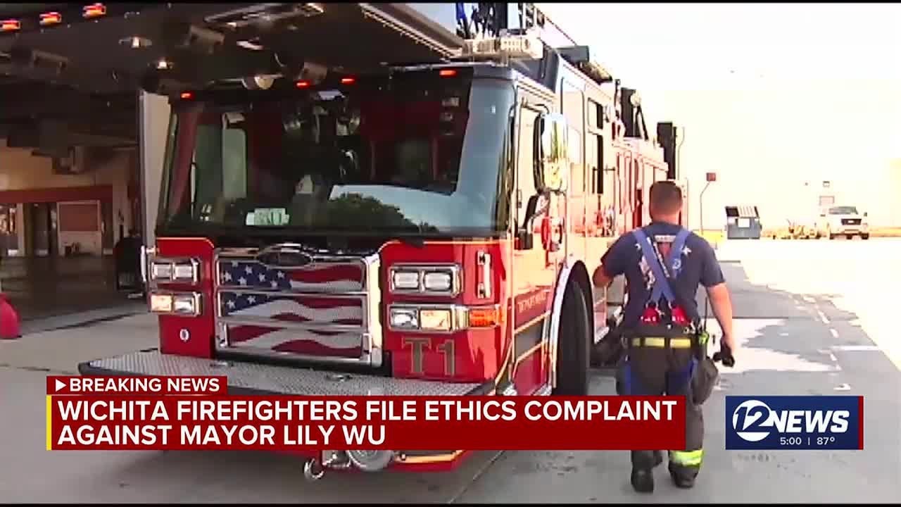 Firefighters union files ethics complaint against Wichita mayor - YouTube