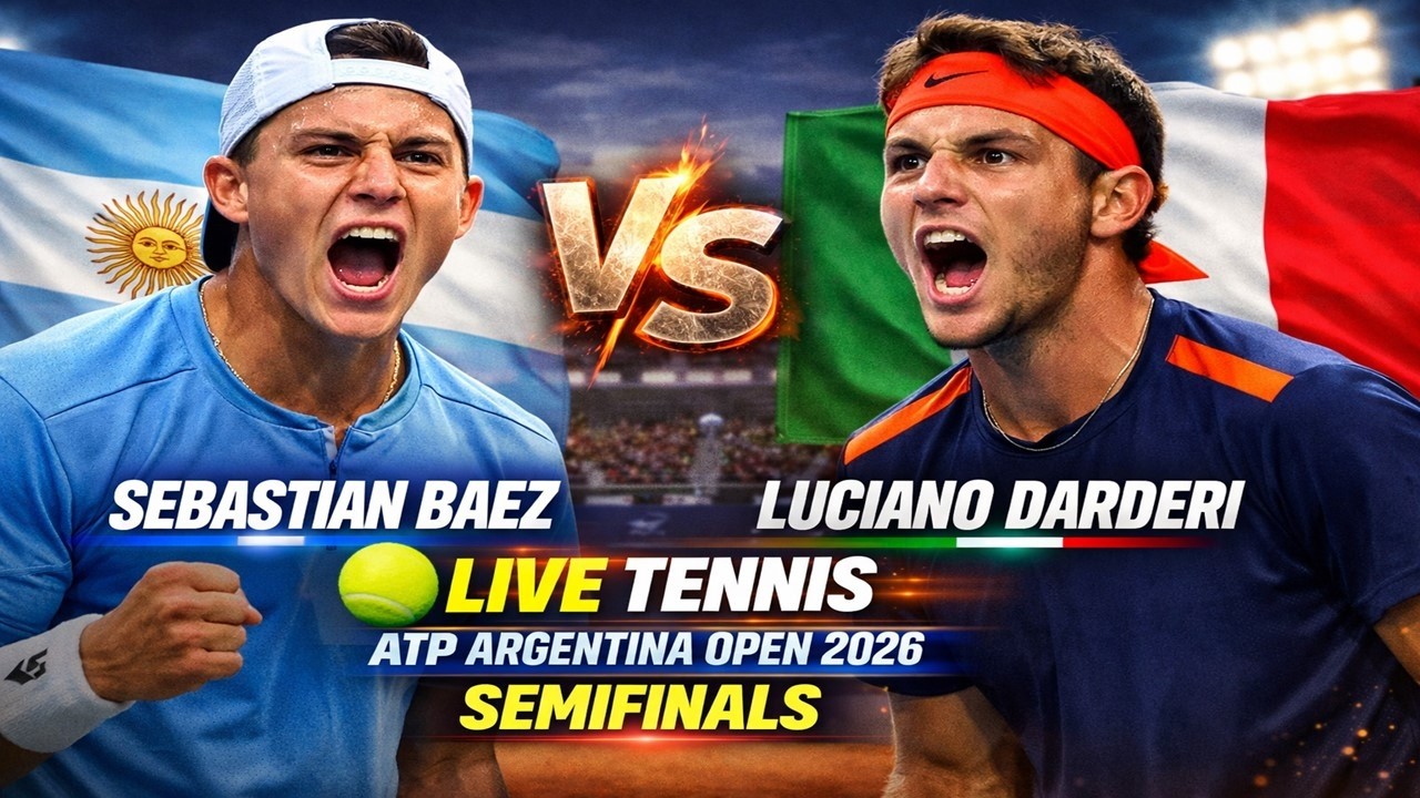Sebastian Baez vs Luciano Darderi 🎾LIVE TENNIS ATP Argentina Open 2026 ...