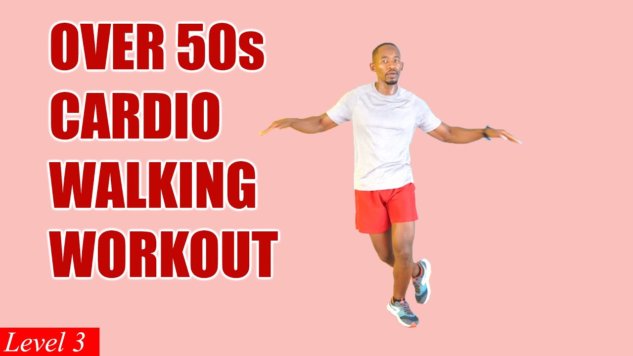 Over 50s Beginner Cardio Workout - Indoor Walking No Equipment - YouTube