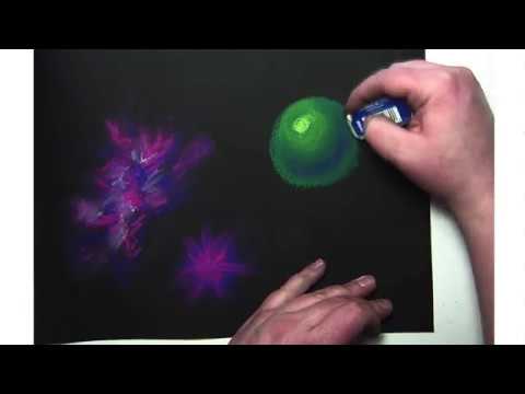 How to Draw a Nebula and Planet Using Chalk - YouTube
