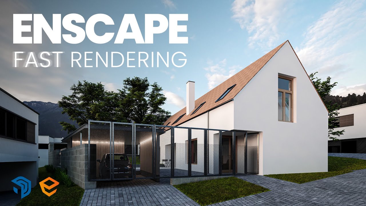 Enscape for Sketchup - Practice 12 [ HOUSE 1 ] - YouTube