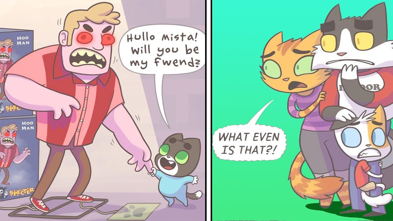 "Cute Cat Family" Webcomics Daily But Not Cute Endings | Comic Dub #54 ...