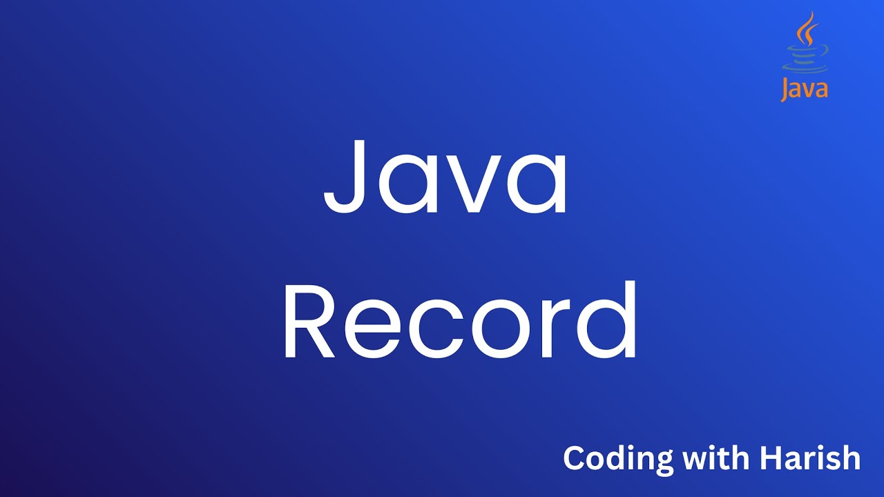 Java Record Data Type Explained - YouTube