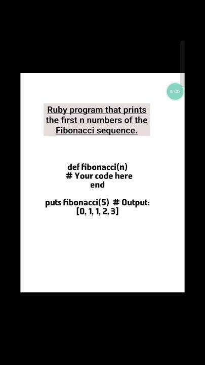 Generate Fibonacci Sequence in Ruby: Step-by-Step Guide - YouTube