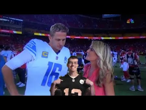 Jared Goff Post Game Interview NBC, Press Conference Chiefs | Lions ...