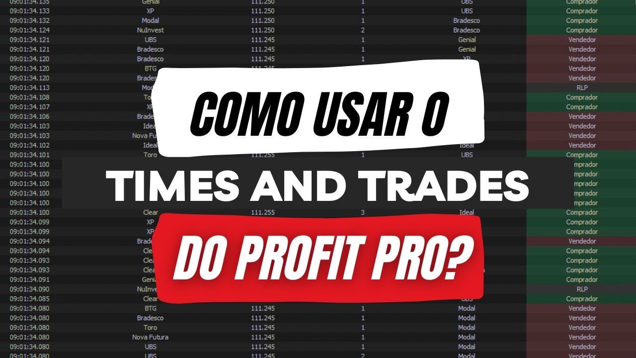 APRENDA A USAR O TIMES AND TRADES DO PROFIT PRO - YouTube