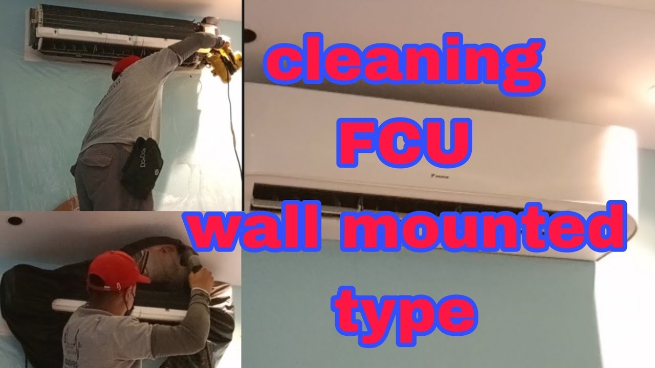 cleaning FCU wall mounted type - YouTube