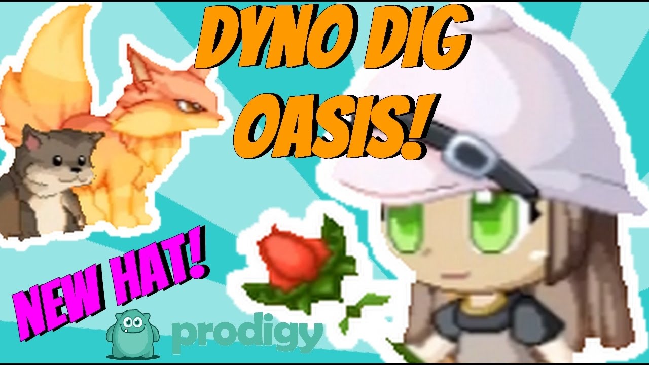 Prodigy Math Game - Let's Play - I got a new hat! Dyno Dig Oasis #2 ...